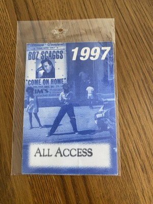 Boz Scaggs: 1997 All Access -Come On Home Tour-Cloth Backstage Pass | eBay
