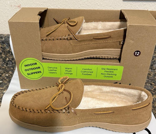 CLARKS BRUNO INDOOR OUTDOOR MENS MOC SLIPPERS, SIZE 12, SLIP RESISTANT ...