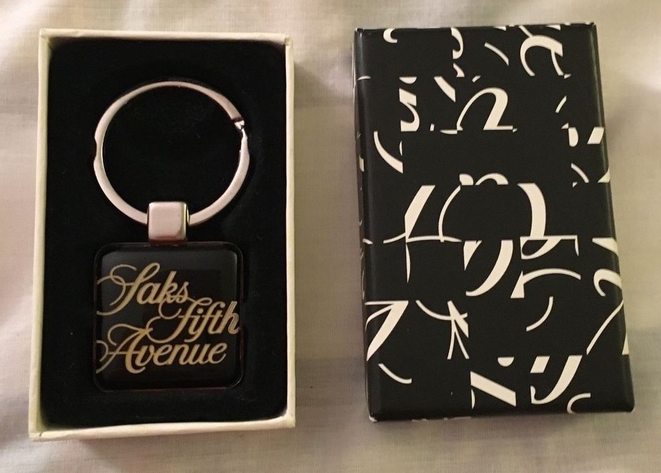 Saks Fifth Avenue Logo Key Ring in Logo Saks Fifth Avenue Box | eBay