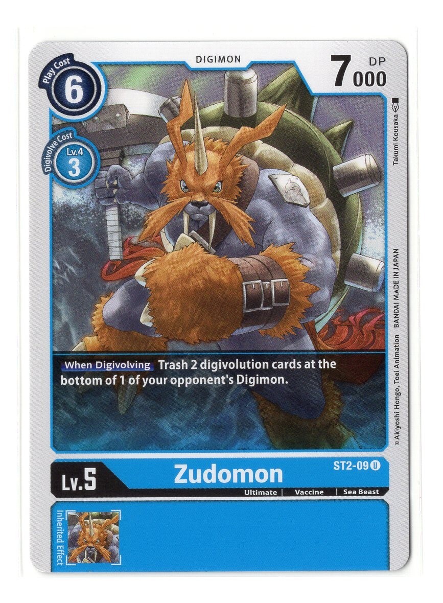 Digimon Card - 2021 Zudomon ST2-09 - Bandai Starter Deck Cocytus Blue ...