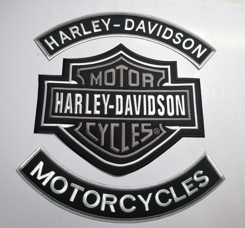 Harley Davidson SHIELD ROCKERS 3 Patches Set iron on/sew on 12"Inch ...