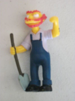 Groundskeeper Willie shaking his fist with shovel Figurine The Simpsons ...