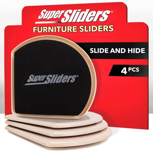 Super Sliders 7" Slide & Hide Reusable Furniture Sliders for Carpet ...