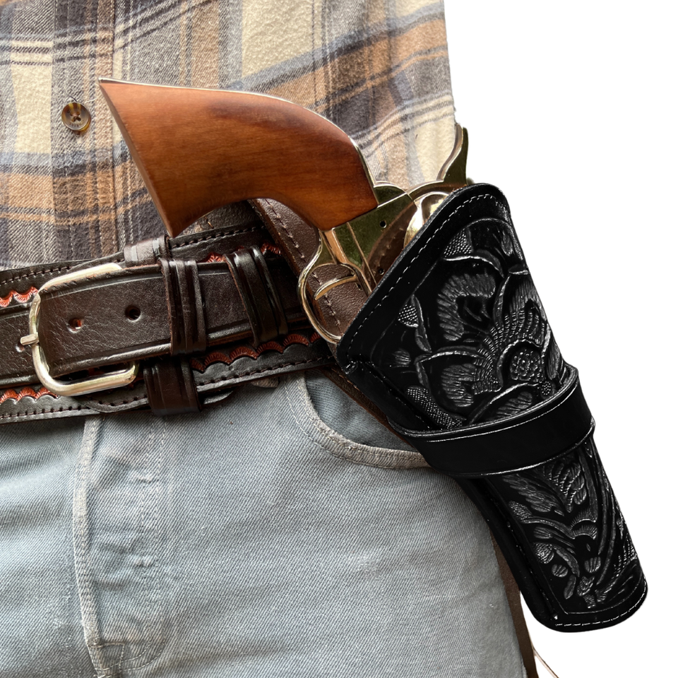 Cross Draw Holster for Revolver | Leather Western Holster Cowboy 22 38 ...