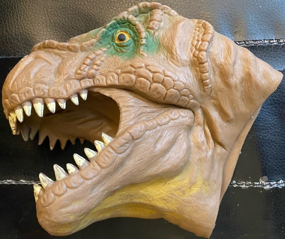 Soft Hand Puppet Rubber Realistic 6 Inch Tyrannosaurus Rex Dinosaur ...