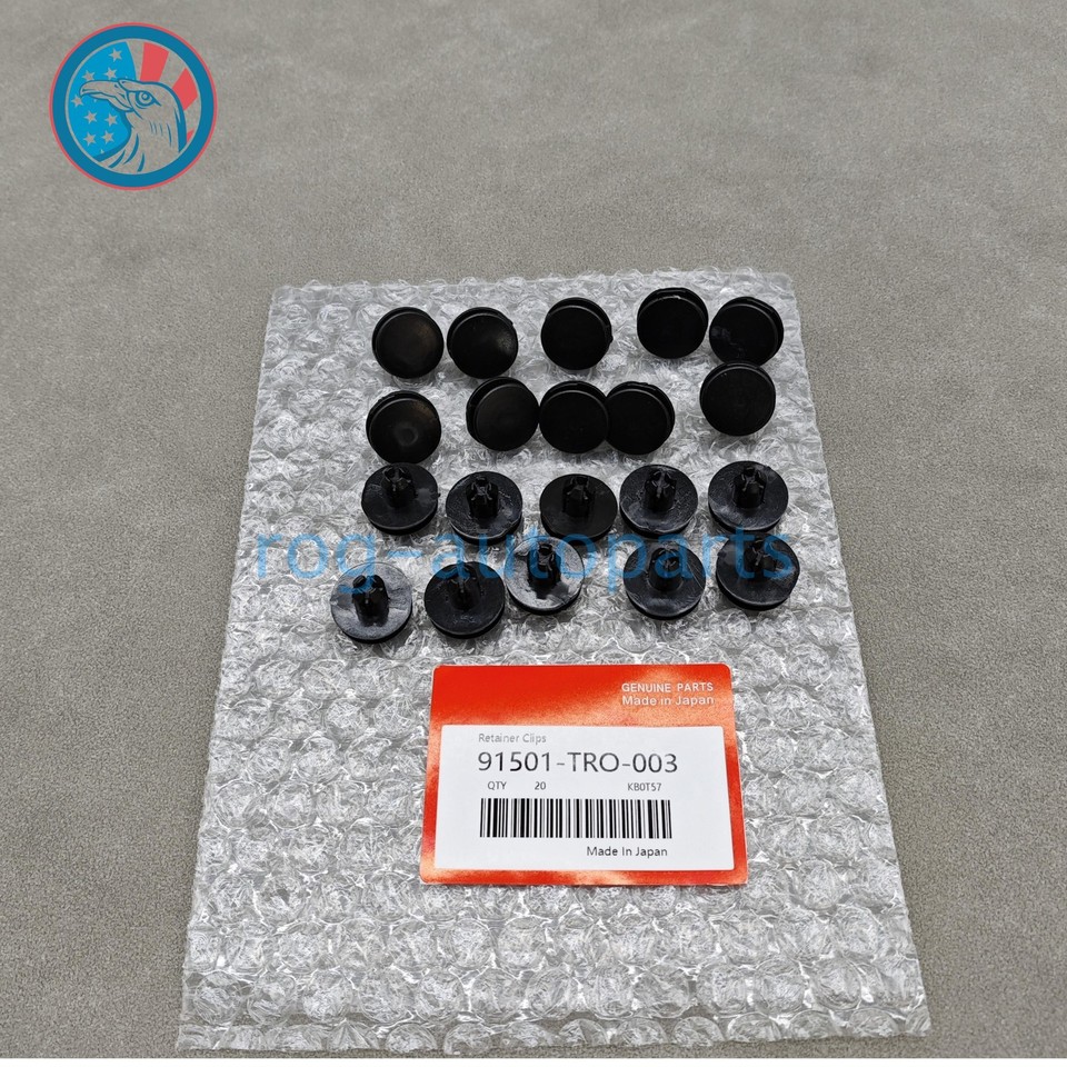 OEM ！20PCS Fender Push Type Retainer Clips 91501-TRO-003 For Honda ...