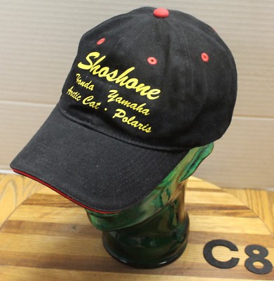 SHOSHONE HONDA YAMAHA ARCTIC CAT POLARIS HAT PINEHURST IDAHO BLACK VGC ...
