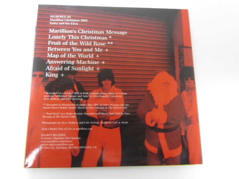 Marillion Christmas 2002 Santa And His Elvis Live CD 2002 | eBay UK