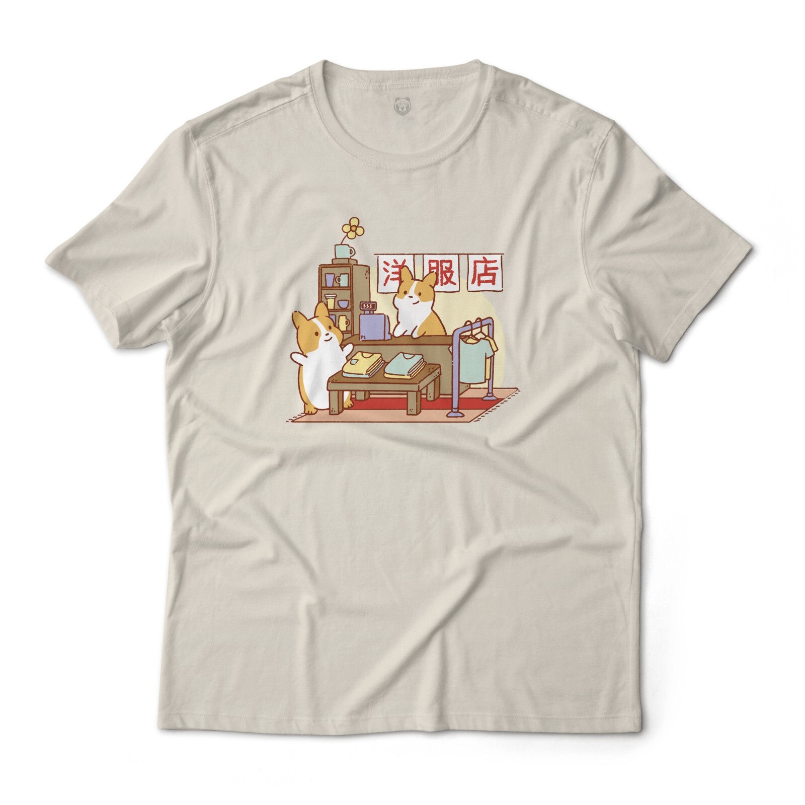 Cute Corgis In Japanese Merch Store Art Graphic T-Shirt Unisex 100% ...