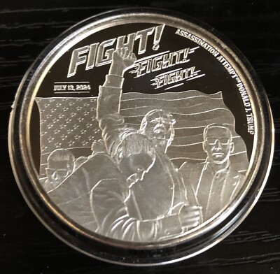 1 Oz Silver TRUMP "TRUMP SURVIVES" Coin Limited Edition Who Shot Trump ...