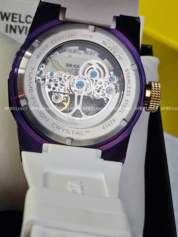 Invicta - BOLT - Linear Bridge / Automatic - Ghost Purple Skeleton ...