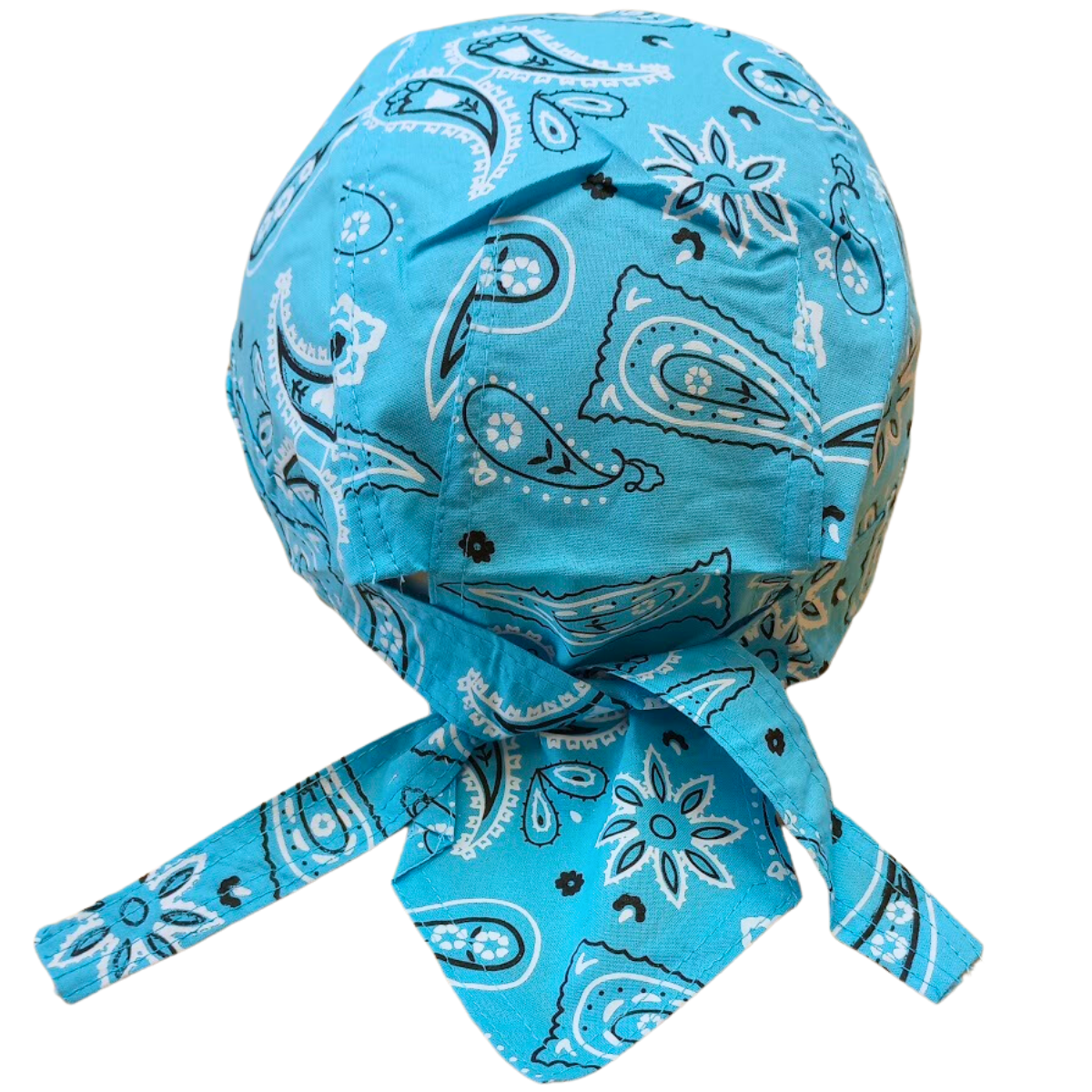 Blue Durag Skull Cap Head Wrap Biker Motorcycle Du Do Paisley Bandana ...