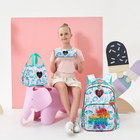 Backpack for Girls Elementary Preschool Kids Lunch Box Unicorn Bag Mint ...