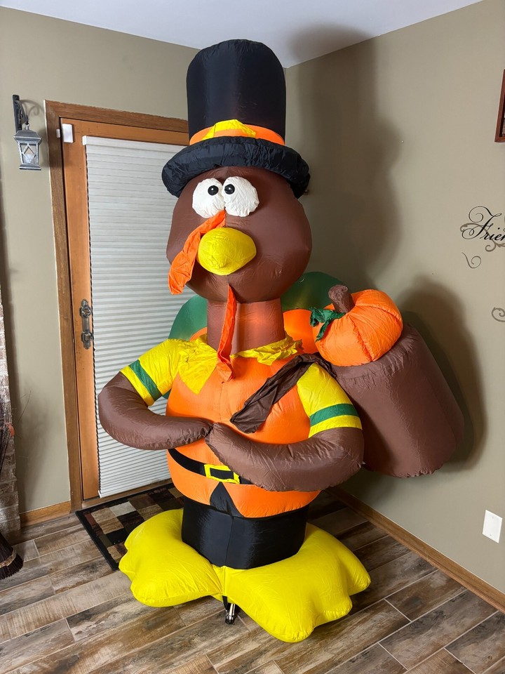 Gemmy Thanksgiving Turkey 7 Foot Lighted Airblown Inflatable | eBay