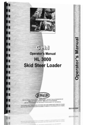 Gehl HL 3000 Skid Steer Loader Operators Owners Manual | eBay
