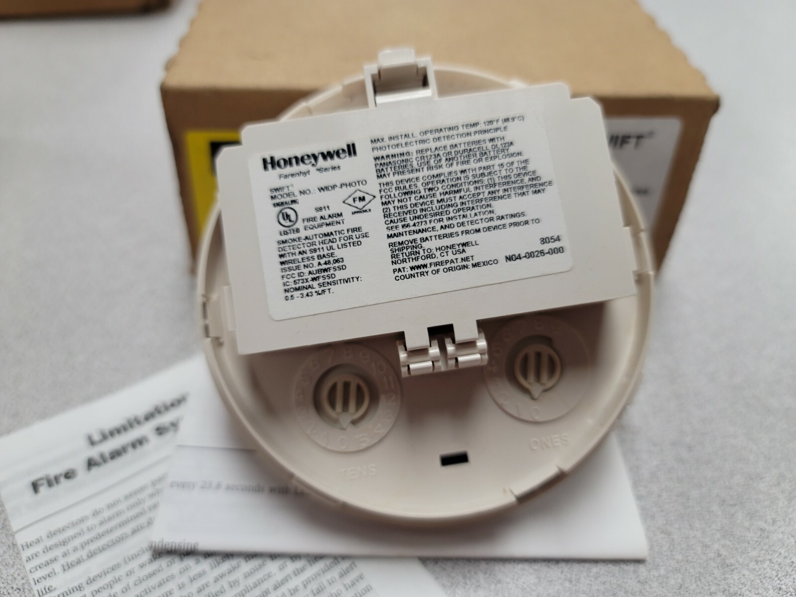 Honeywell Farenhyt Series WIDP-PHOTO SWIFT REV 2.1 Wireless Detector ...