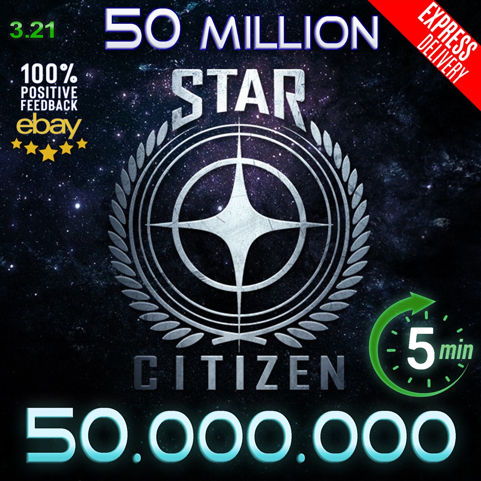 50 Million aUEC v3.2 (50000000) 50M credits for Star Citizen ⚡FAST ...