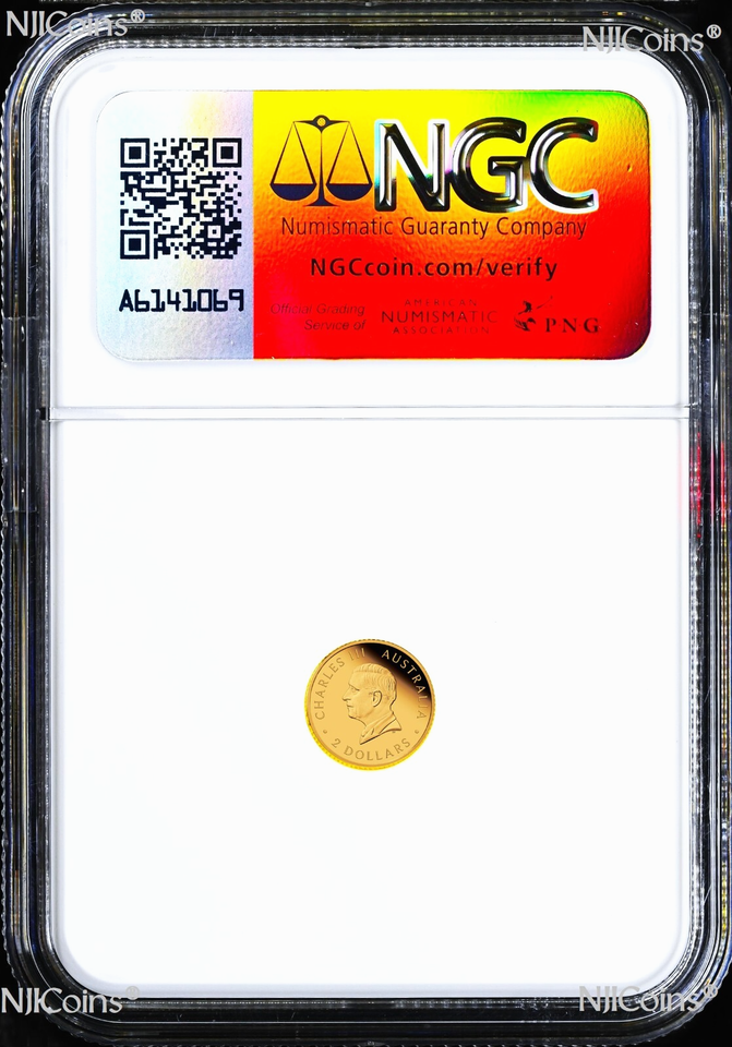 2025 Australia Mini Roo Kangaroo PROOF 9999 GOLD 0.5g $2 NGC PF70 Coin ...