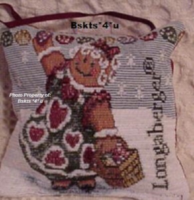 NEW Longaberger BASKET-GINGERBREAD Throw or Hang Pillow-Ornament *FREE ...