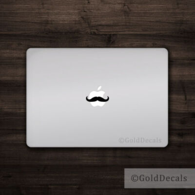 Mustache --- Mac Apple Logo Laptop Vinyl Decal Sticker Macbook Decal ...