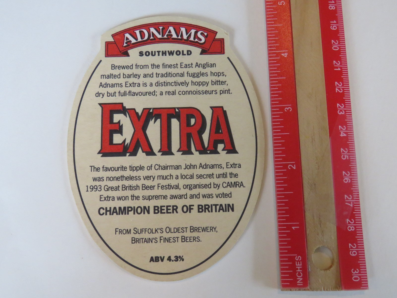 BEER Bar COASTER ~ ADNAMS Extra Special Bitter; Sole Bay Brewery ...