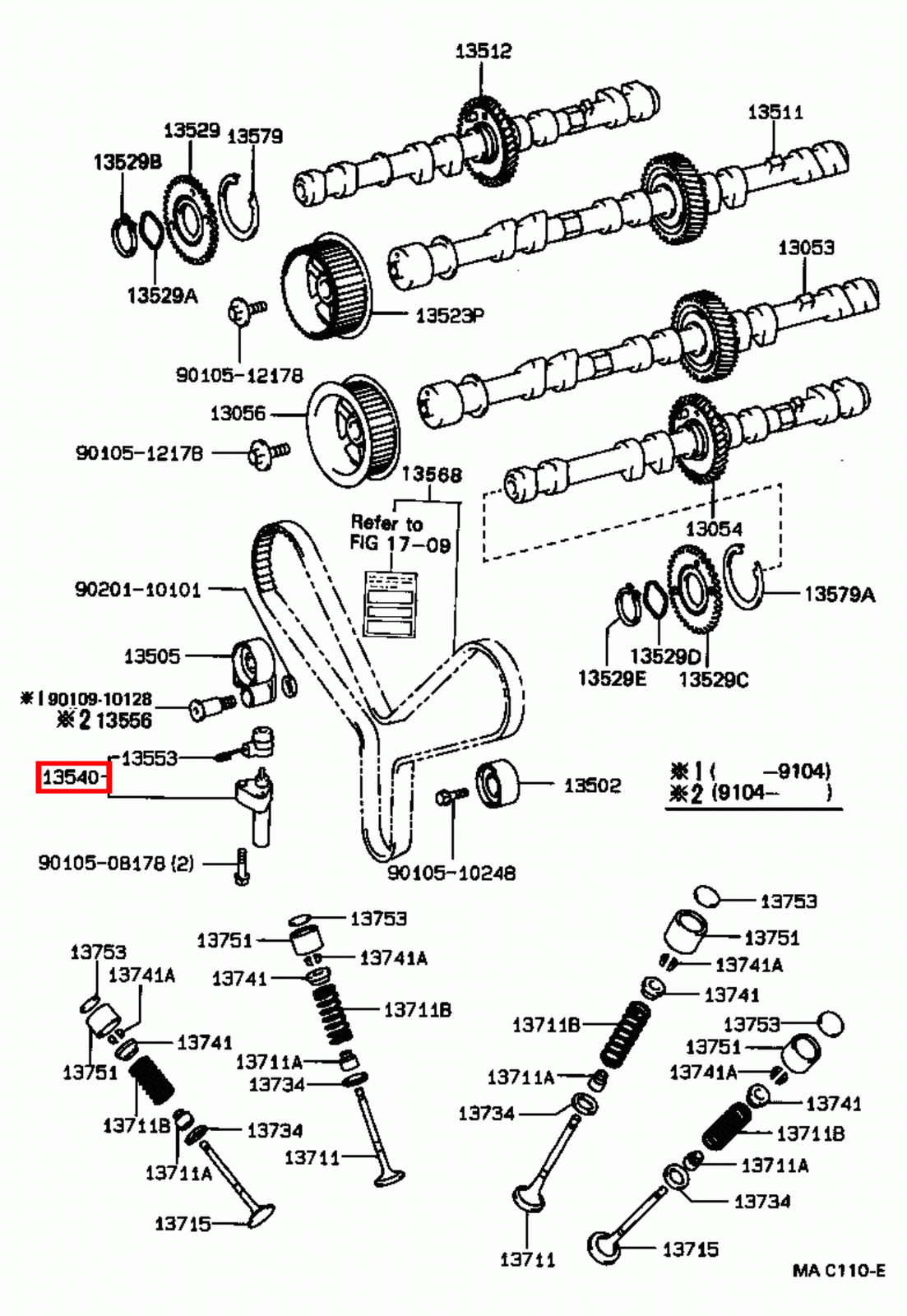 Genuine Lexus LS430 UCF30 3UZ 4.3 Petrol Hydraulic Timing Belt ...