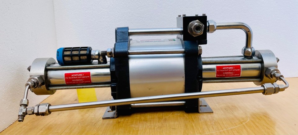 Maximator DLE 30-GG Air Driven Gas Booster 8700 PSI Max Discharge 1:30 ...