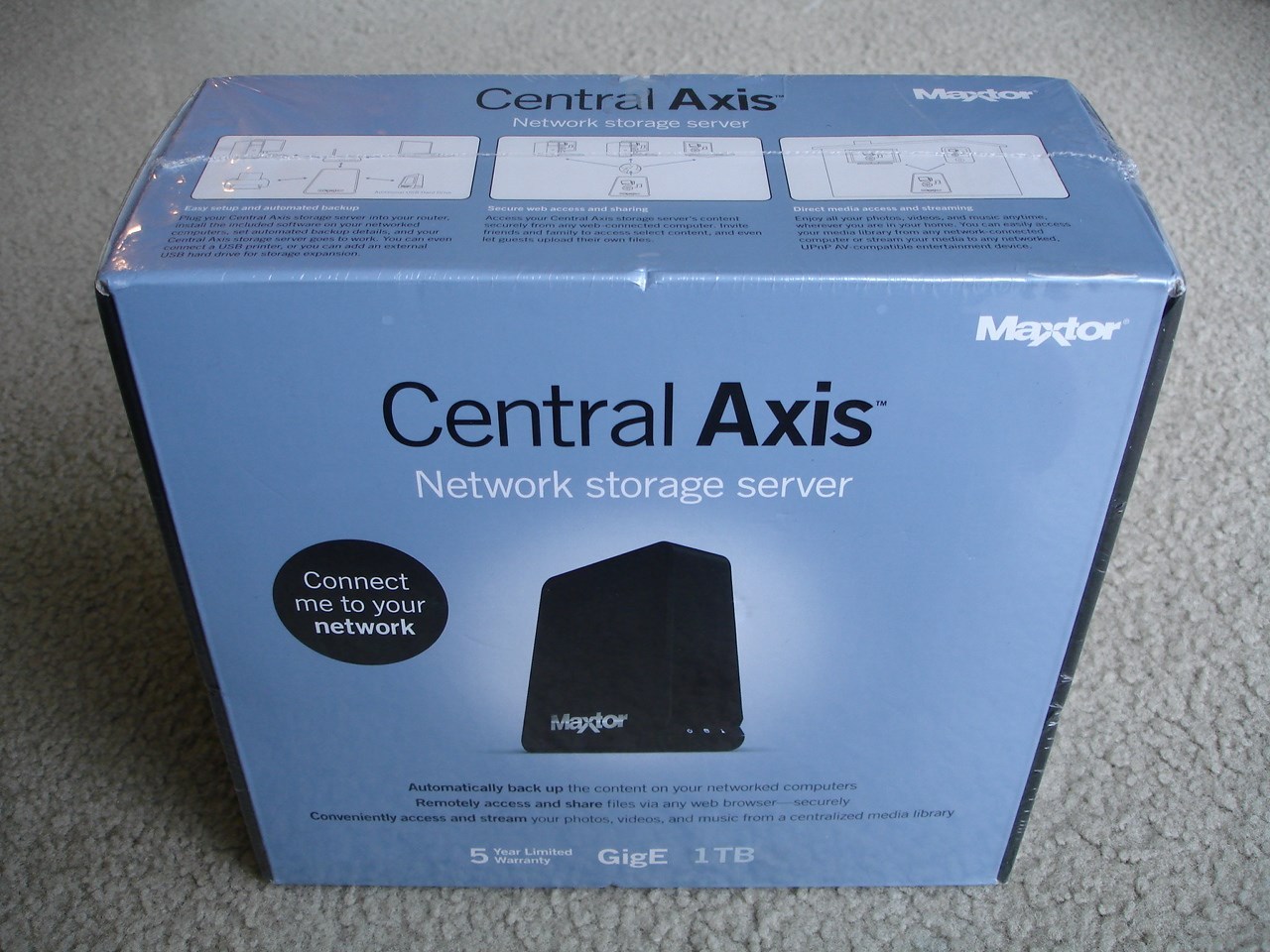 Seagate Maxtor Central Axis 1TB Network Storage Server | 1 TB | 7200 RPM | 32 MB Cache ...