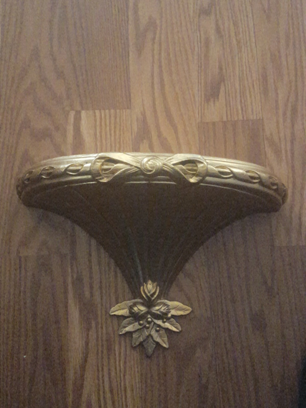 Homco Home Interiors Wall Shelf Gold Burwood 3120 7.5" Tall 12" Wide ...