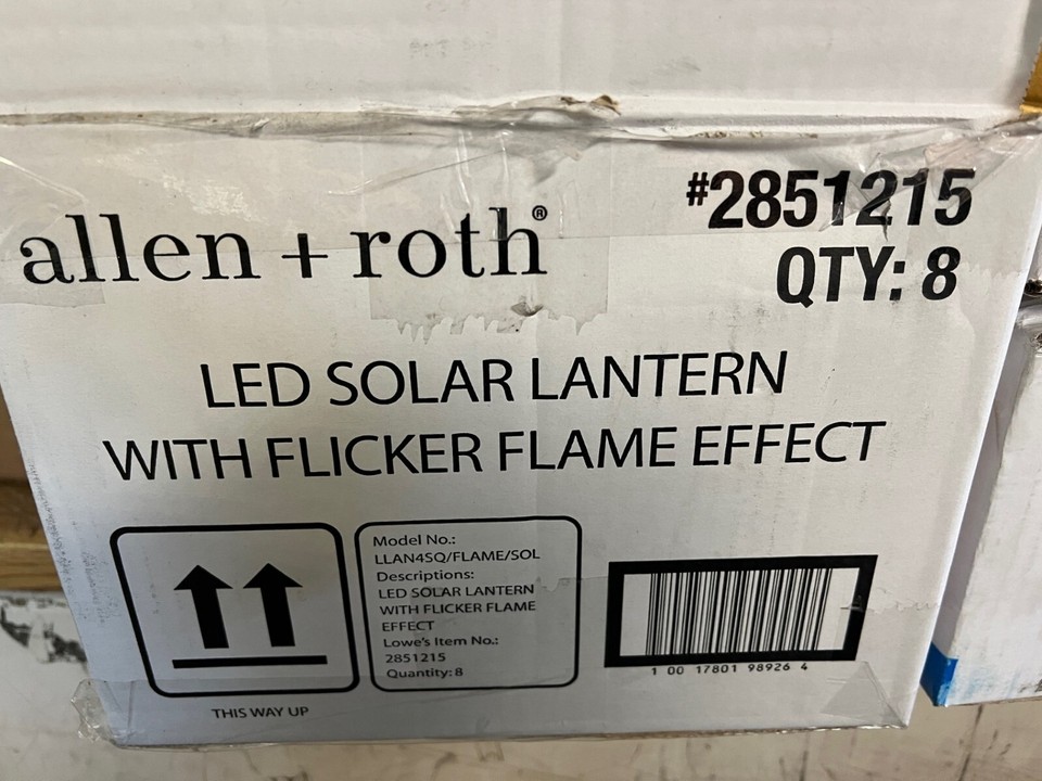 8-Pack allen + roth Flicker flame 10-Lumen Black Solar LED Outdoor Path ...