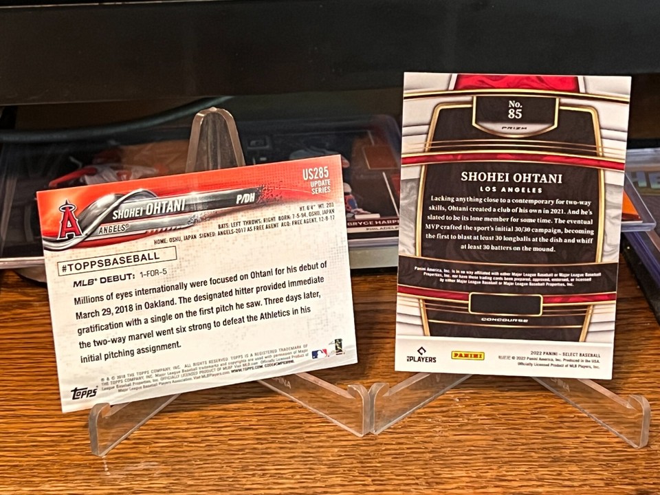 2018 Topps Update Shohei Ohtani Rookie Card + 2022 Select Scope Silver ...