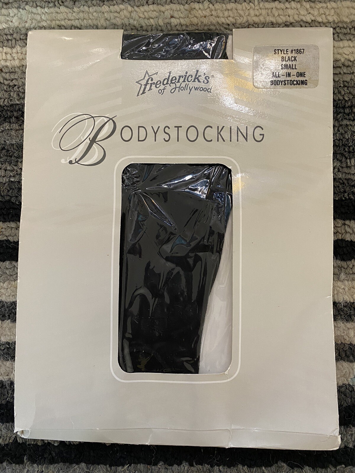 Vintage Fredericks Of Hollywood All-In-One Body Stocking Black Size ...