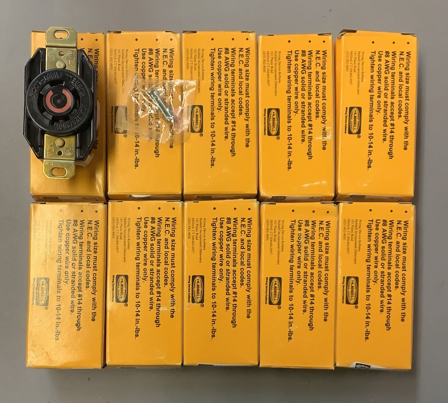 Lot of 10 Hubbell HBL2410 Twist Lock Receptacle 3 Pole 4 Wire (b476) | eBay