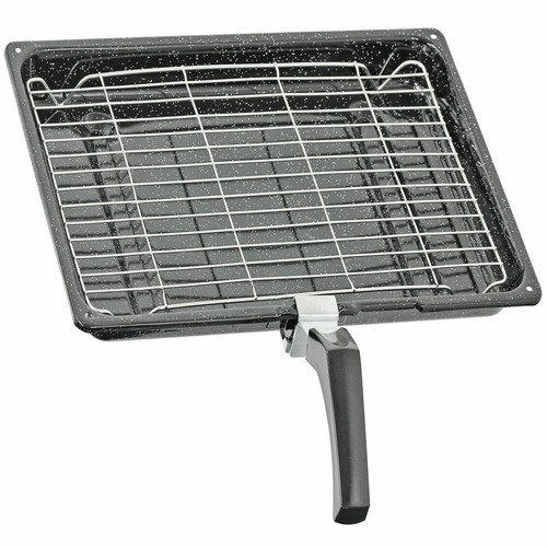 Cooker Oven Grill Pan & Handle Fits Hotpoint Indesit Creda 380 Mm X 270 ...
