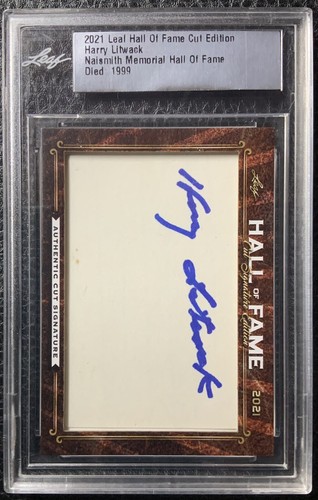 2021 Leaf Hall Of Fame Cut Signature Edition Harry Litwack Autograph | eBay