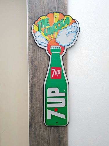 Vintage Reproduction Soda pop uncola 7up Garage Bar Mancave Metal Sign ...