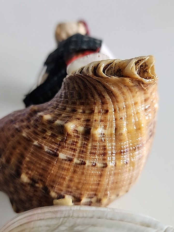 Vtg 1950s Japan Seashell Doll Figurine Folk Art Unique Shell Artisan ...