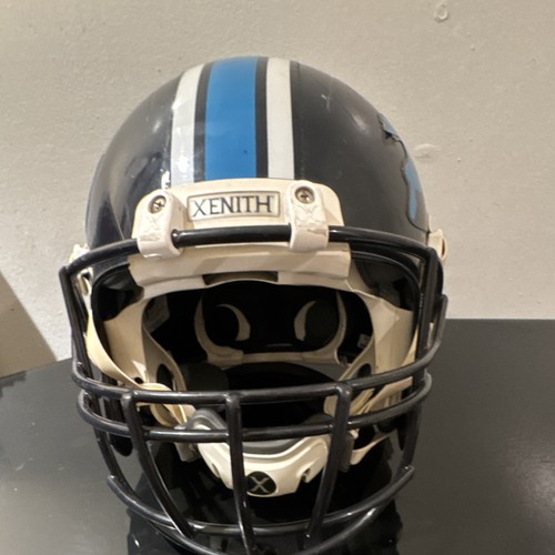 Xénith Full Face Football Helmet Black Blue White Pali Chin Strap Face ...