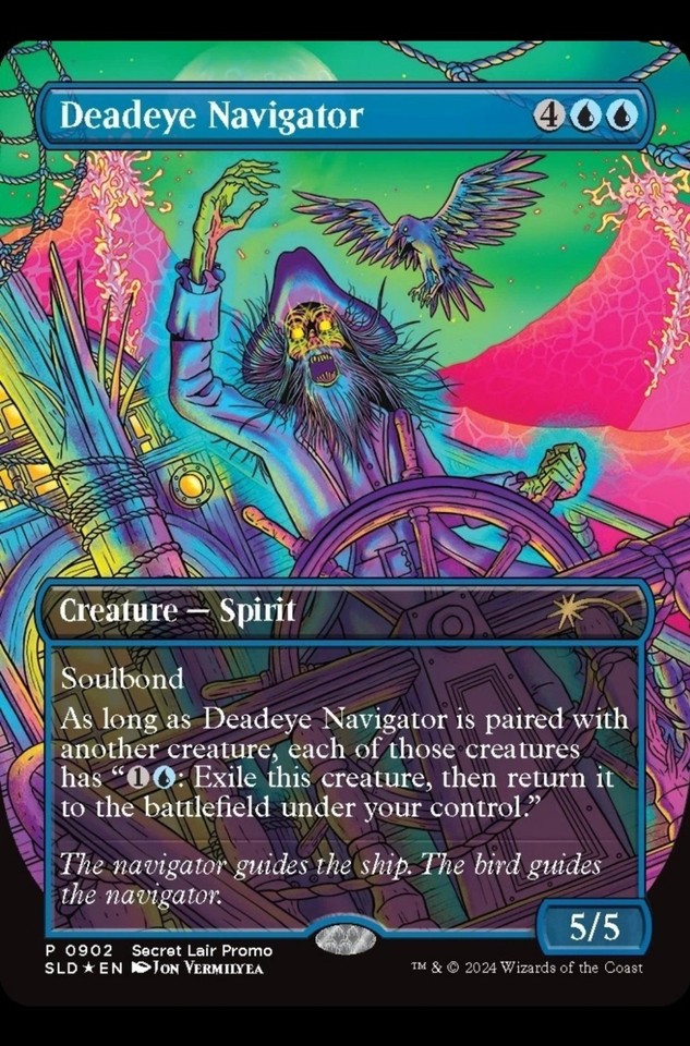 Deadeye Navigator: Spongebob MTG Secret Lair Promo RAINBOW FOIL Free Ship | eBay
