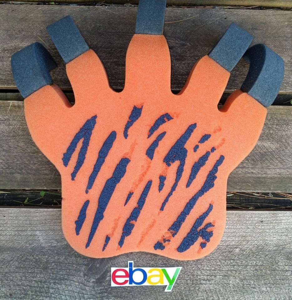 VINTAGE Detroit tigers orange blue Foam Hand Baseball Game Party 18 ...