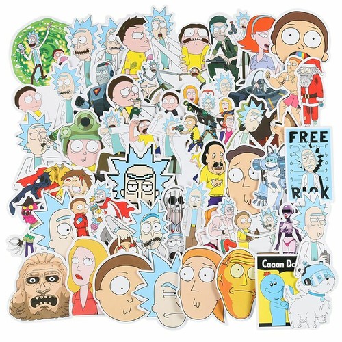 50Pcs Rick and Morty Pickle Stickers Laptop Phone Decal Car Vinyl Meme ...