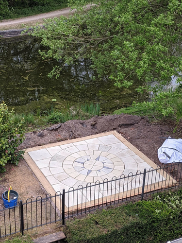 3m Nautical Compass SQ off Rotunda Patio Paving Slab (delivery ...