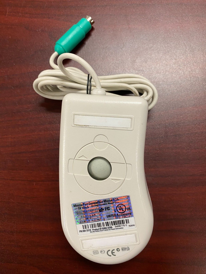 Vintage Microsoft Compatible 2.2A PS/2 mouse PN X04-72172 Product ID ...