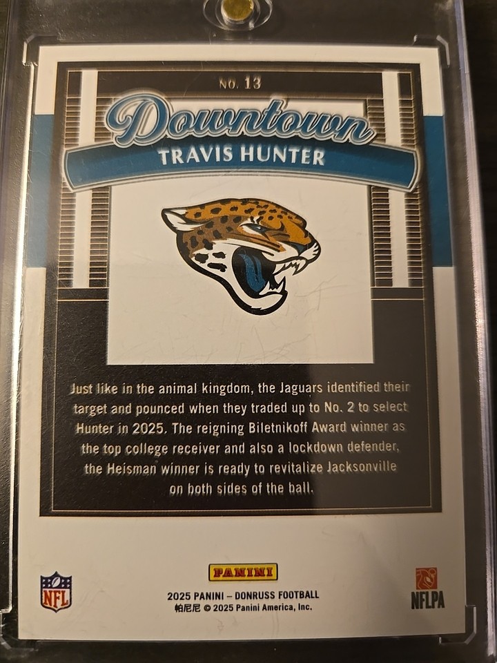 2025 Travis Hunter RC Downtown Case Hit!! Football Jaguars | eBay