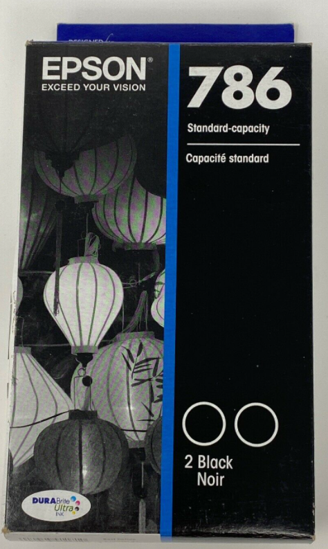 Epson DURABrite Ultra 786 Ink Cartridge Black T786120D2 for sale online ...