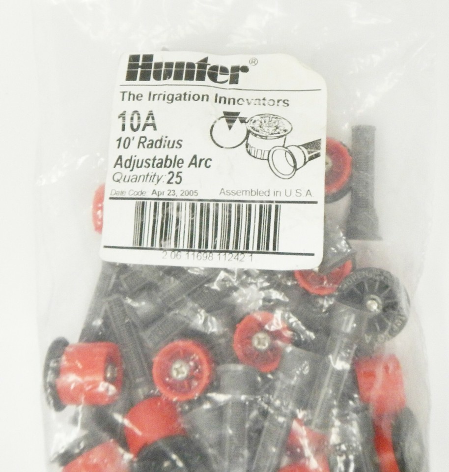 Hunter 10A Spray Nozzle 10 Foot Radius Adjustable Arc QTY 25 | eBay