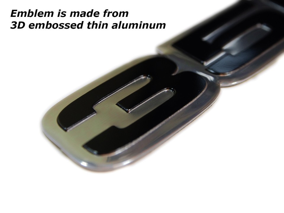 VMS 2 Chevy 350 CI Engine Aluminum Emblems Black Chrome Pair SBC Set ...