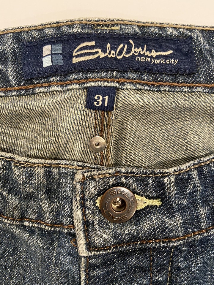 Salt Works Jeans Varick Street Straight Blue Mens SZ 31x33 Vintage EUC ...