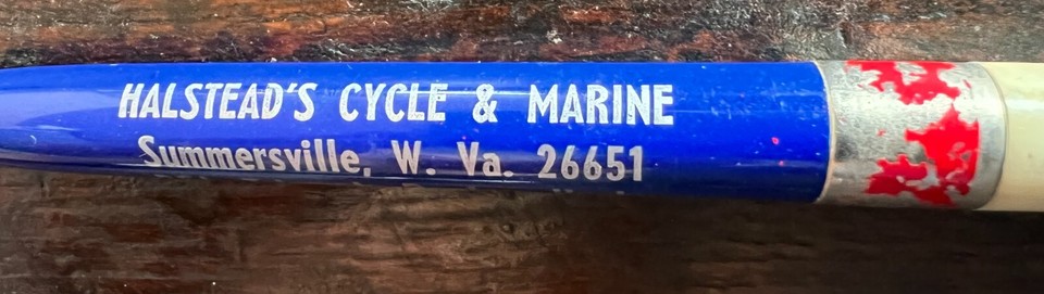 VINTAGE HALSTEAD'S CYCLE & MARINE PEN Summersville WV BSA TRIUMPH ...