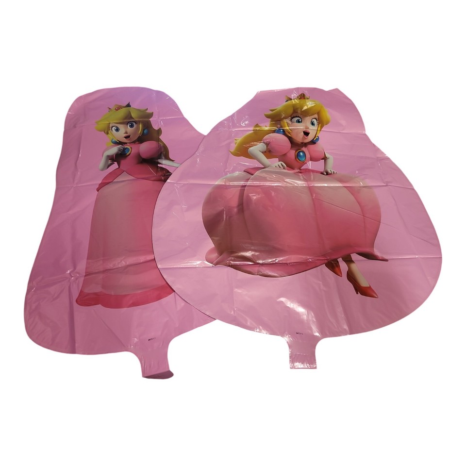 Princess Peach Super Mario Birthday Balloons 7 Pc Set *4th Birthday | eBay